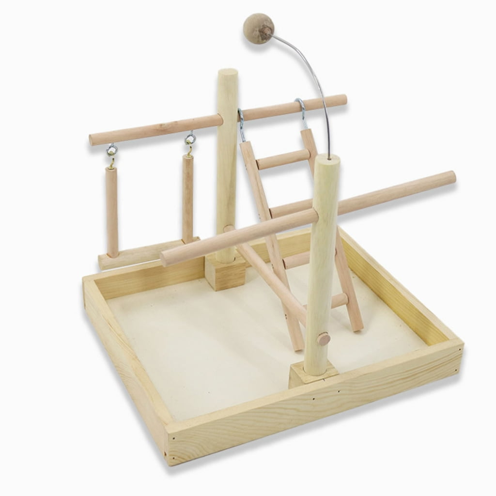 Bird Swing, Parrots Cage Toy, Swing Funfair Wooden Ladder Training for ...