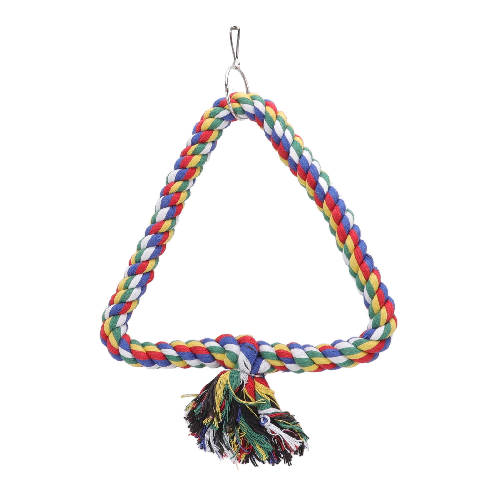 Bird Swing Toy Triangular Colorful Climbing Playing Rope Parrots Stand ...
