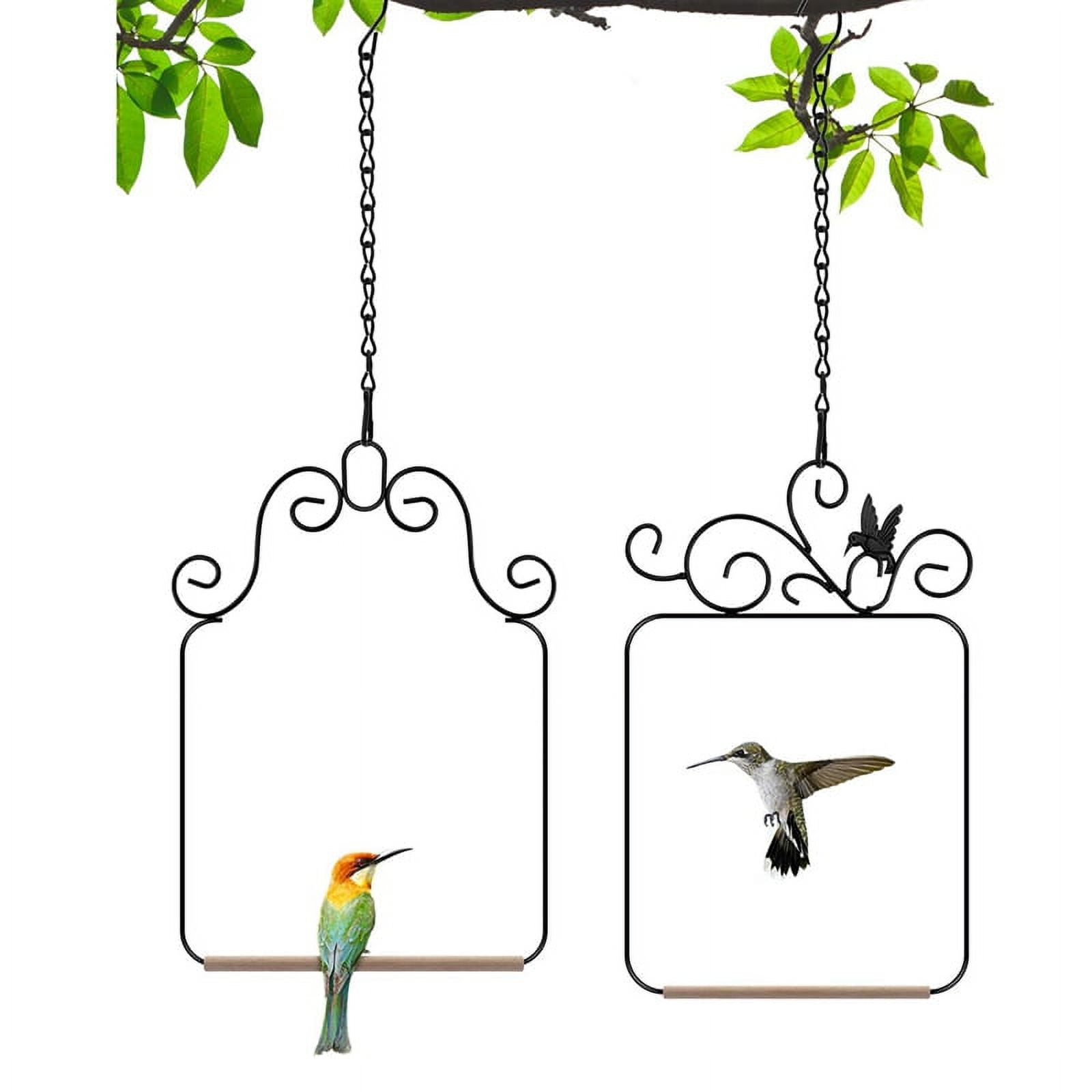 Bird Swings and Perches Frame 2 Pack, Wild Bird Swing Outdoor Bird ...