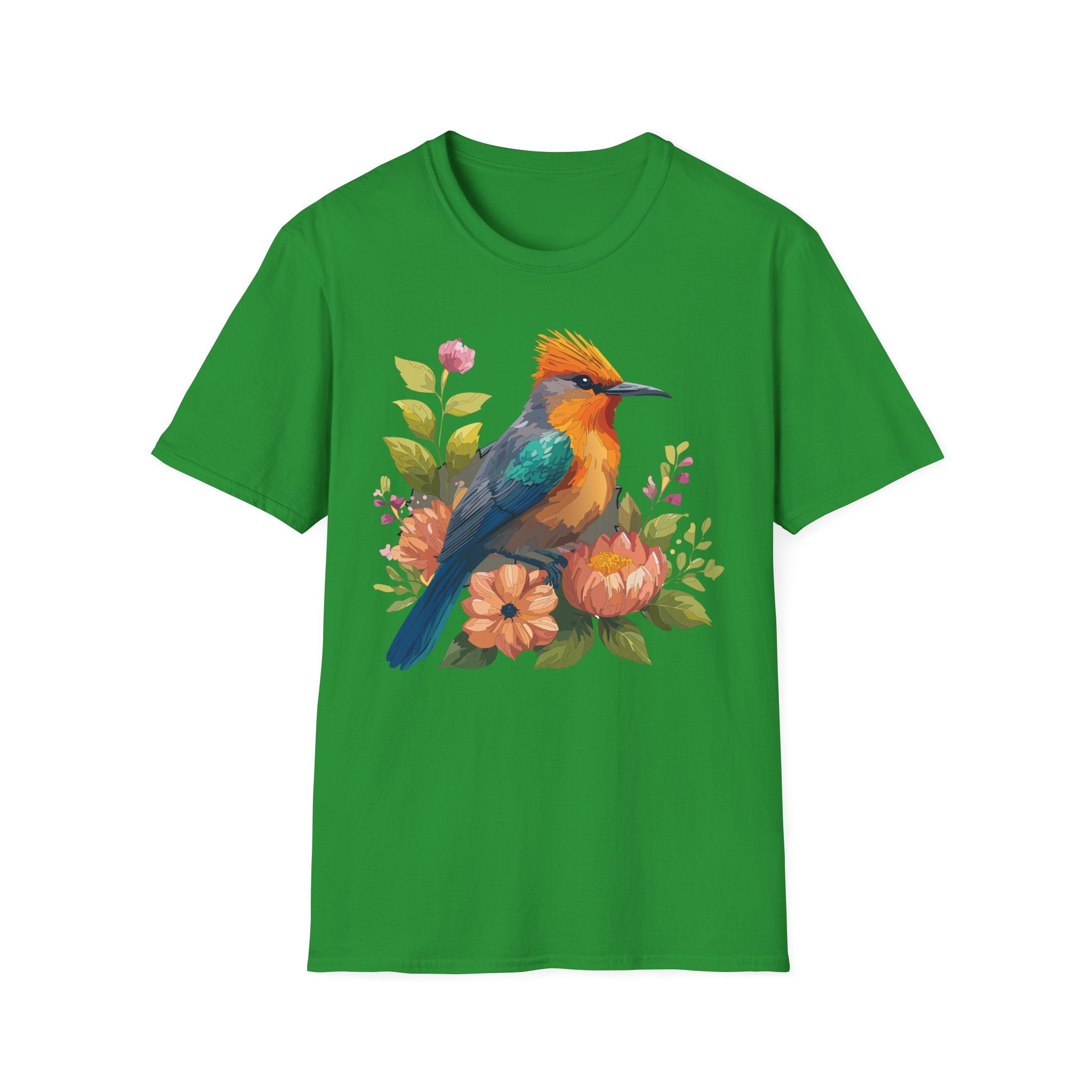 Bird T-Shirt, Floral Bird T Shirt, Shirt with Bird, Shirt with Animal ...