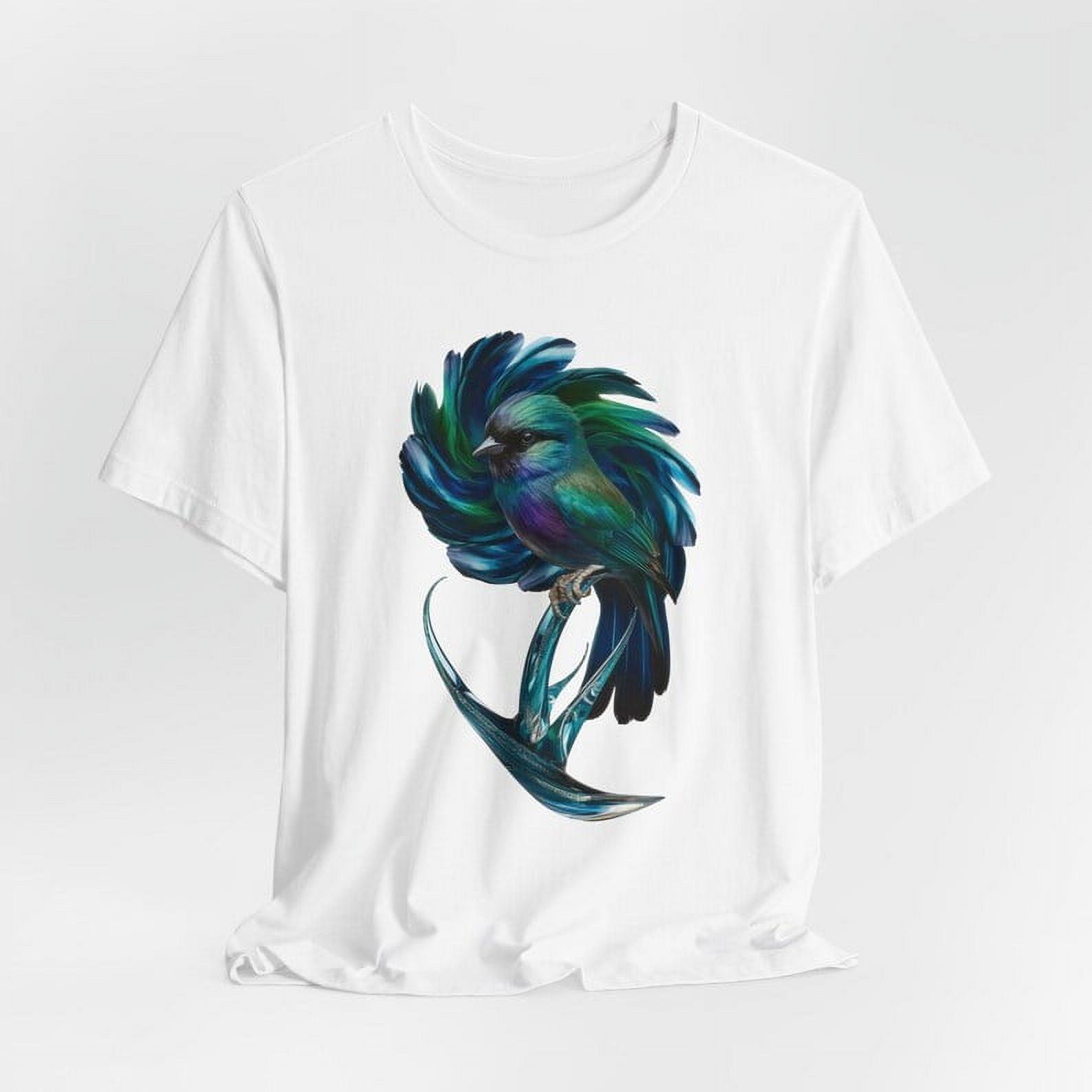 Bird T-shirt – Alcohol Ink Art Colorful Bird Graphic Tee – Unique Avian ...