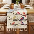Bird Table Runner Embroidered Boho Summer Spring Runners Table ...