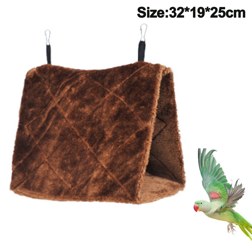 Bird Tent Plush Hammock Warm Hut Hanging Nest for Cage Snuggle Sleeping ...