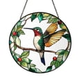 Bird Theme Hummingbird Stained Glass Suncatcher, Window Art Hanging ...