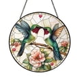 Bird Themed Hummingbird Stained Glass Window Hanging, Decorative Glass ...