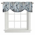 Bird Tie Up Valance for Windows, Birch Tree Adjustable Rod Pocket Tie ...