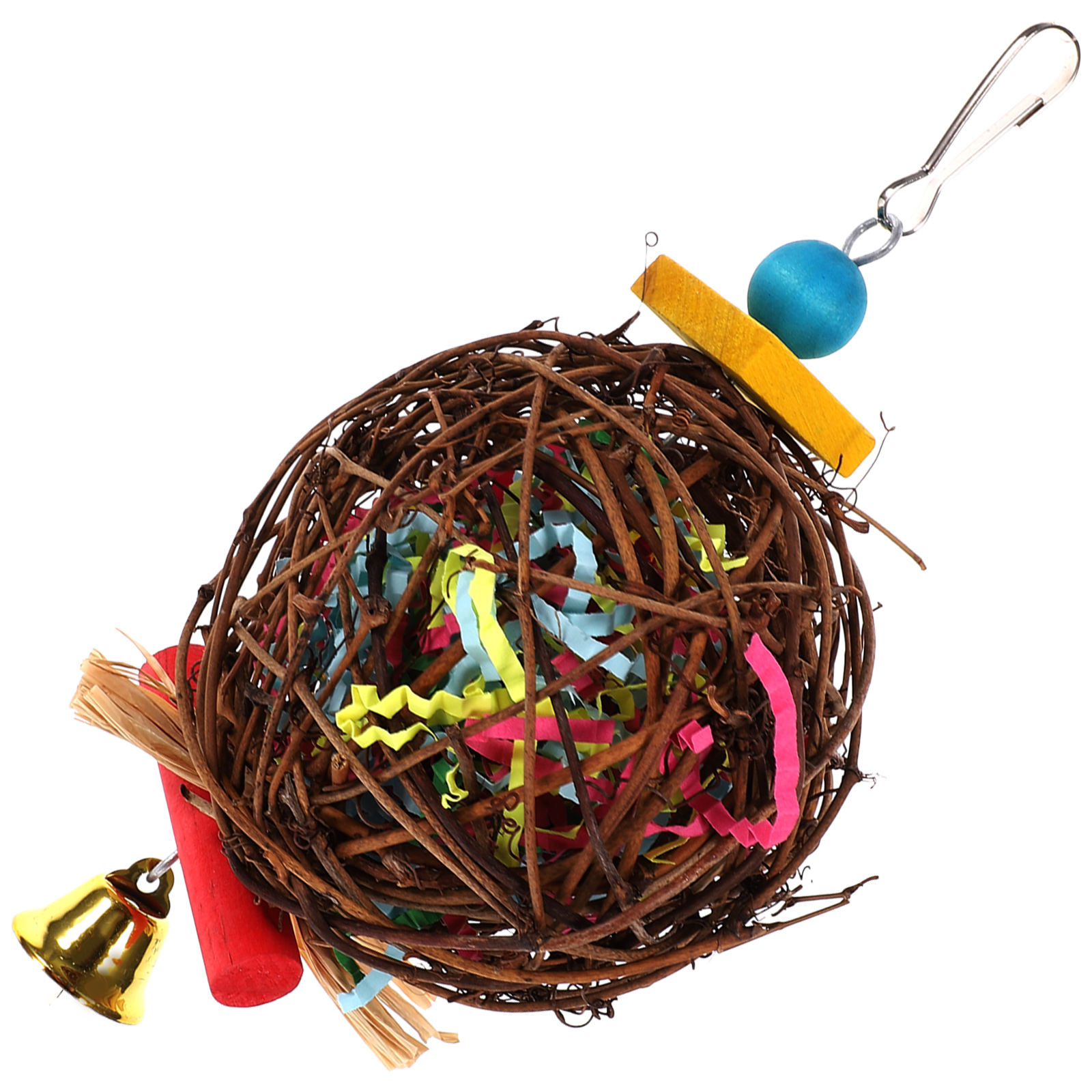 Bird Toy Hanging Bell Hammock Finch Swing Toy Bird Cage Mounted Toy ...