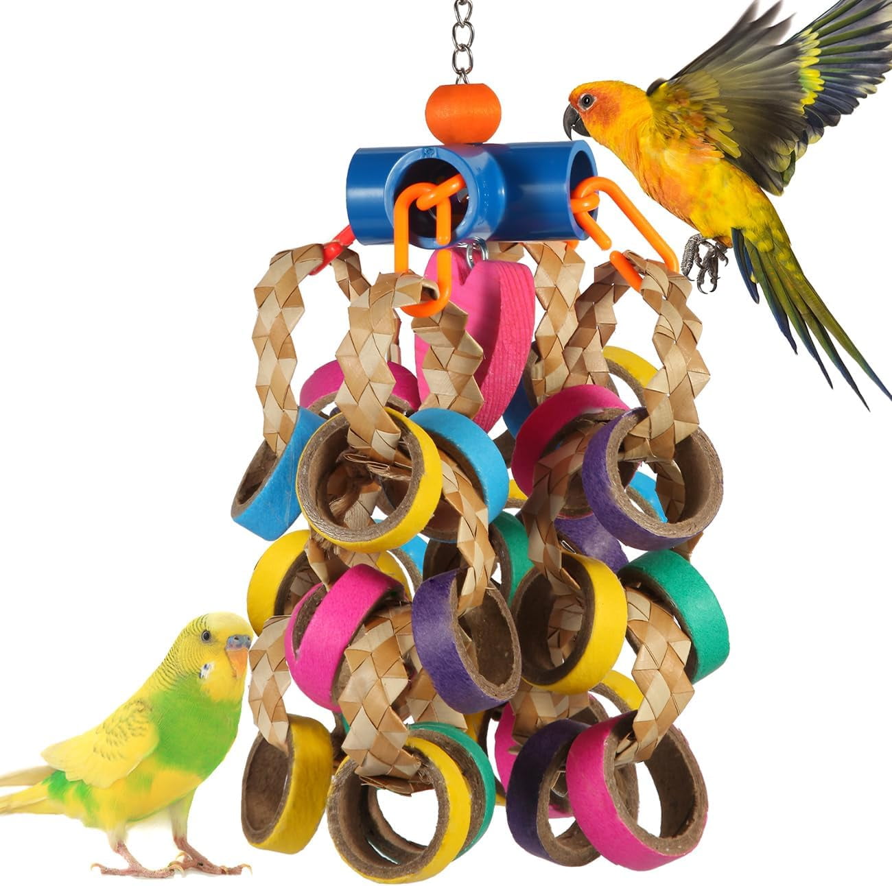 Bird Toys Conure Toys,Bird Parrot Foraging Shredder 24 Pcs Colorful ...
