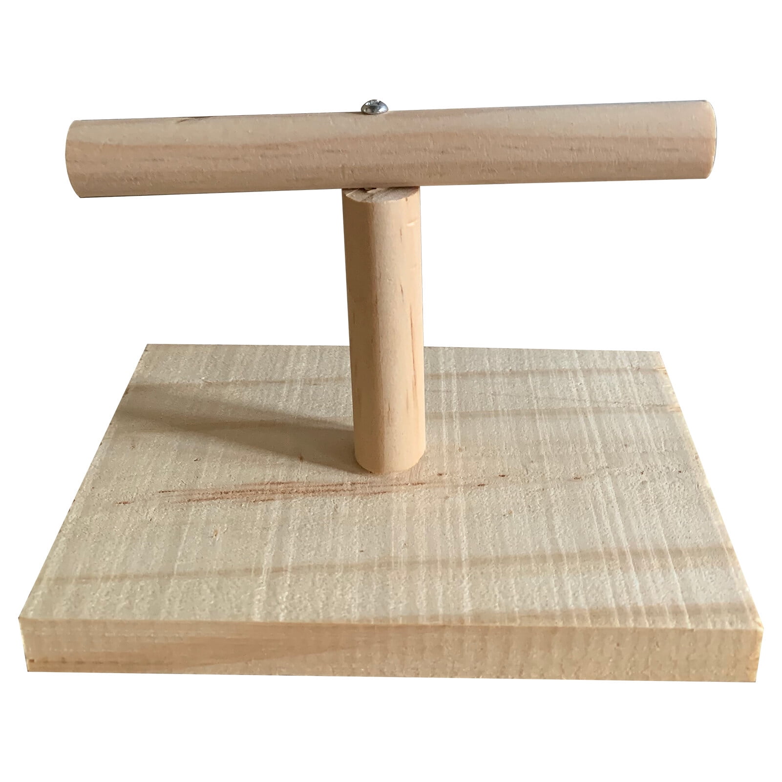 Bird Training Stand Bird Playstand T Shape Bird Perch Natural Wood Bird ...