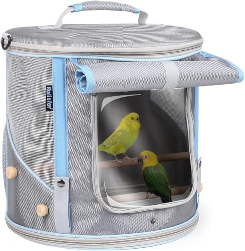 Bird Travel Carrier Cage for Small to Medium Size, Portable Parrot ...