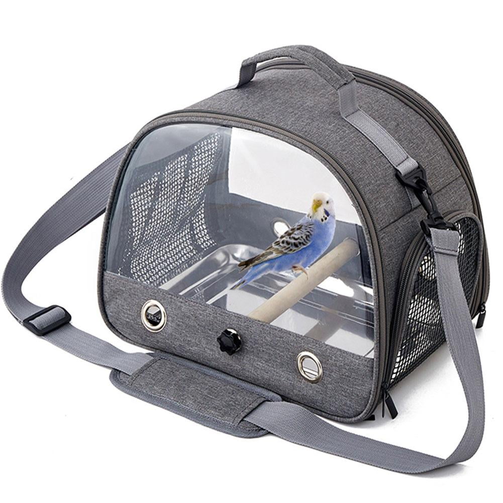 Bird Travel Carrier, Portable Small Bird Parrot Parakeet Carrier with ...