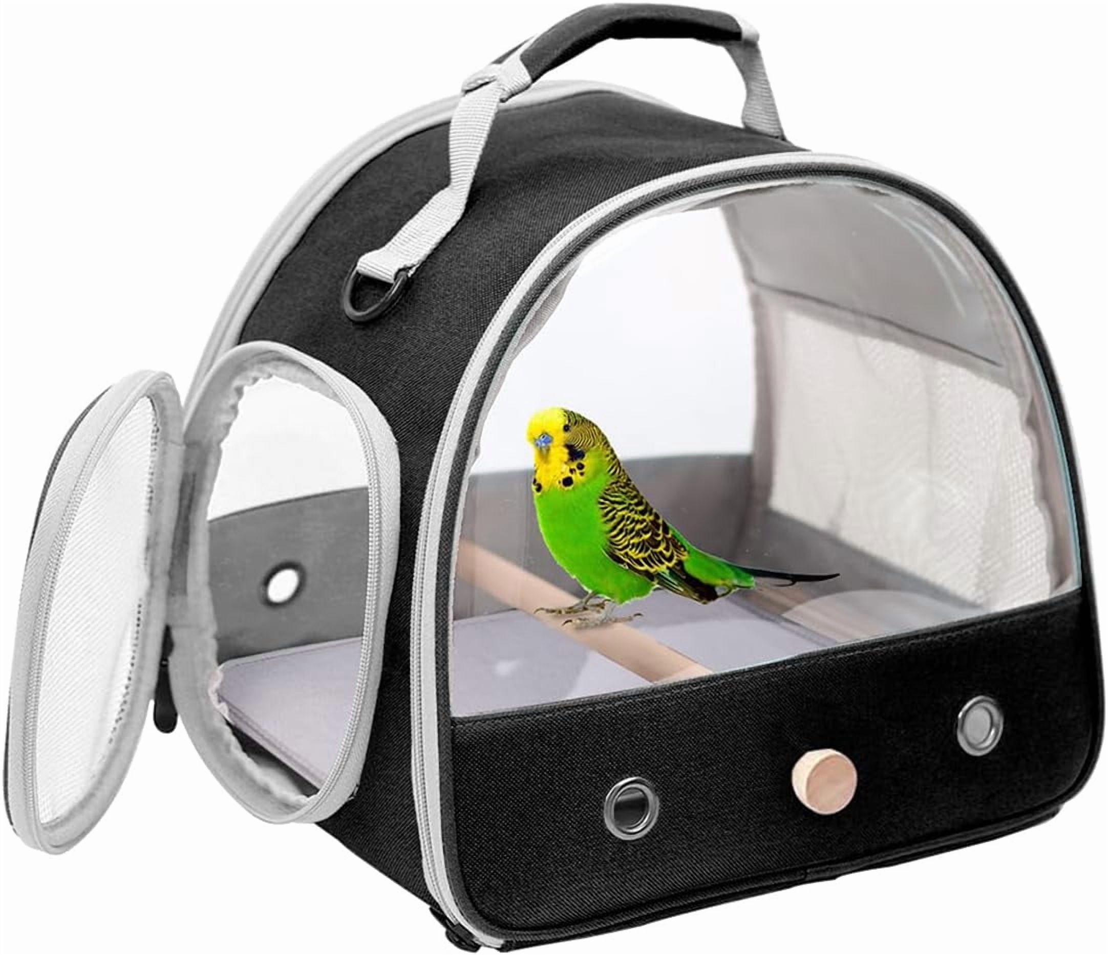 Bird Travel Carrier, Portable Small Bird Parrot Parakeet Carrier with ...
