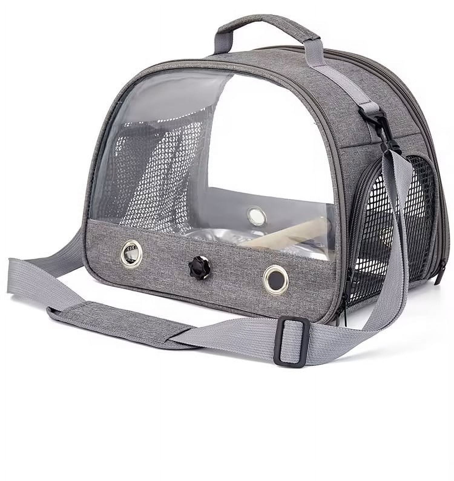 Bird Travel Carrier Portable Transport Bird Cage with Stainless Steel ...