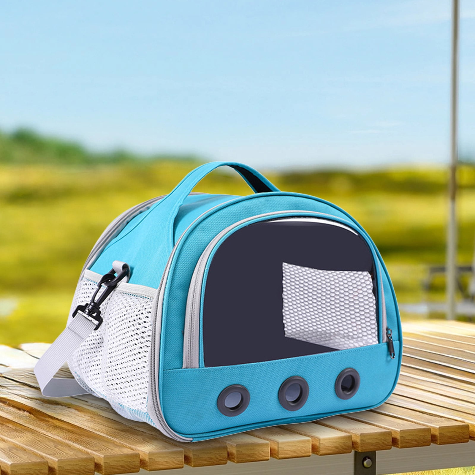 Bird Travel Carrier with Standing Perch, Small Bird Cage, Lightweight ...