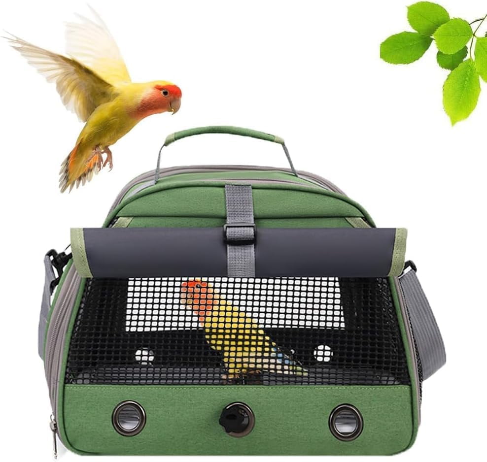 Bird Travel , Portable Small Bird Parrot Parakeet with Standing Perch ...
