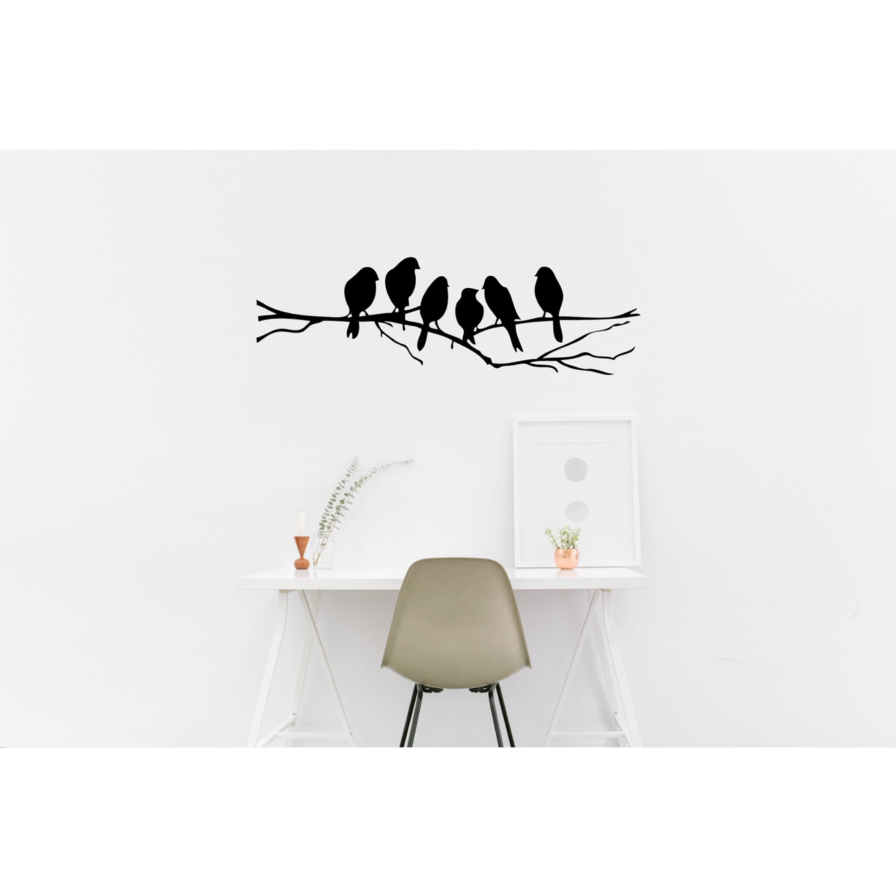 Bird Tree Branch Vinyl Wall Decal Elegant Nature-Inspired Home Decor ...