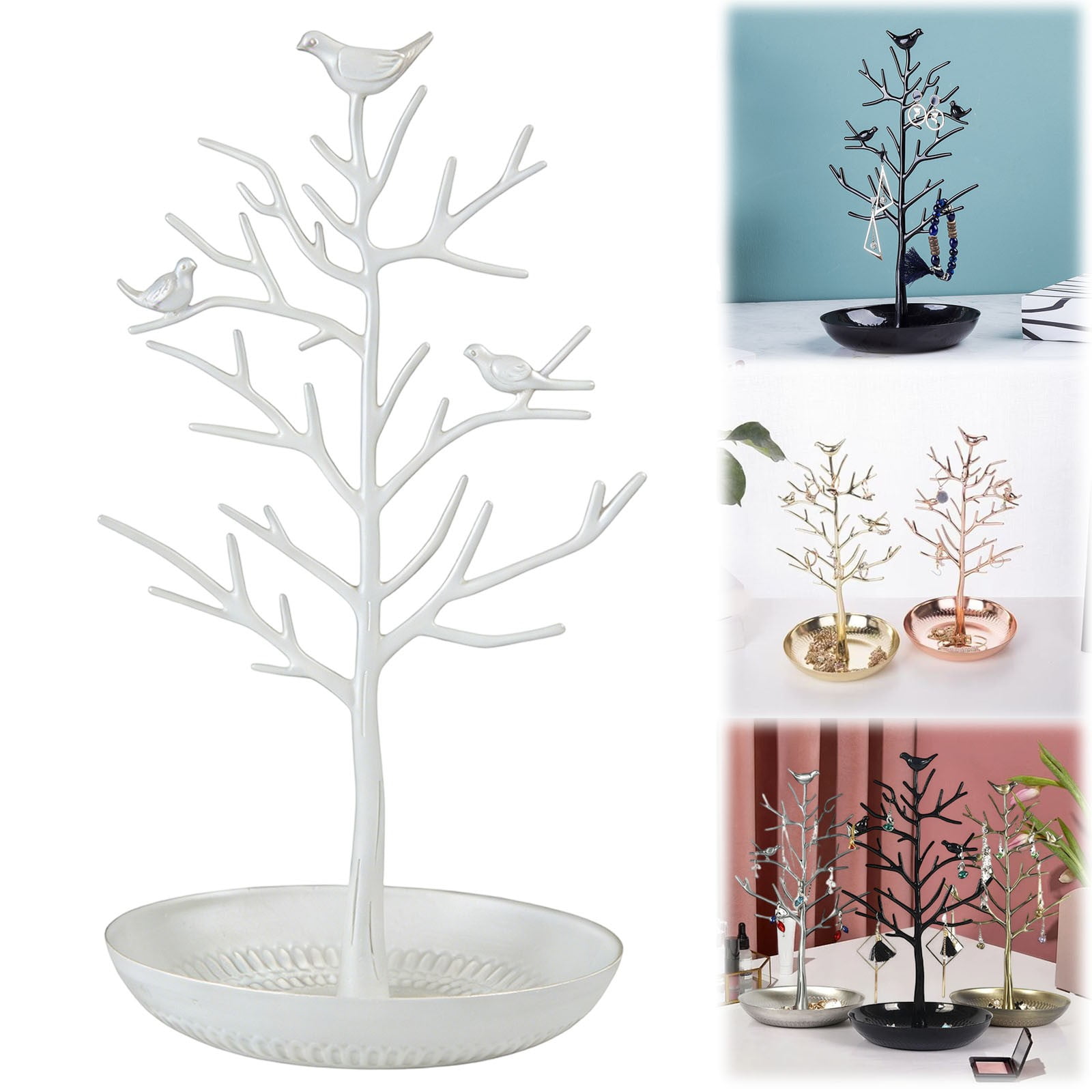 Bird Tree Jewelry Display Stand, 11.8" Artificial Candy Tree with Hook ...