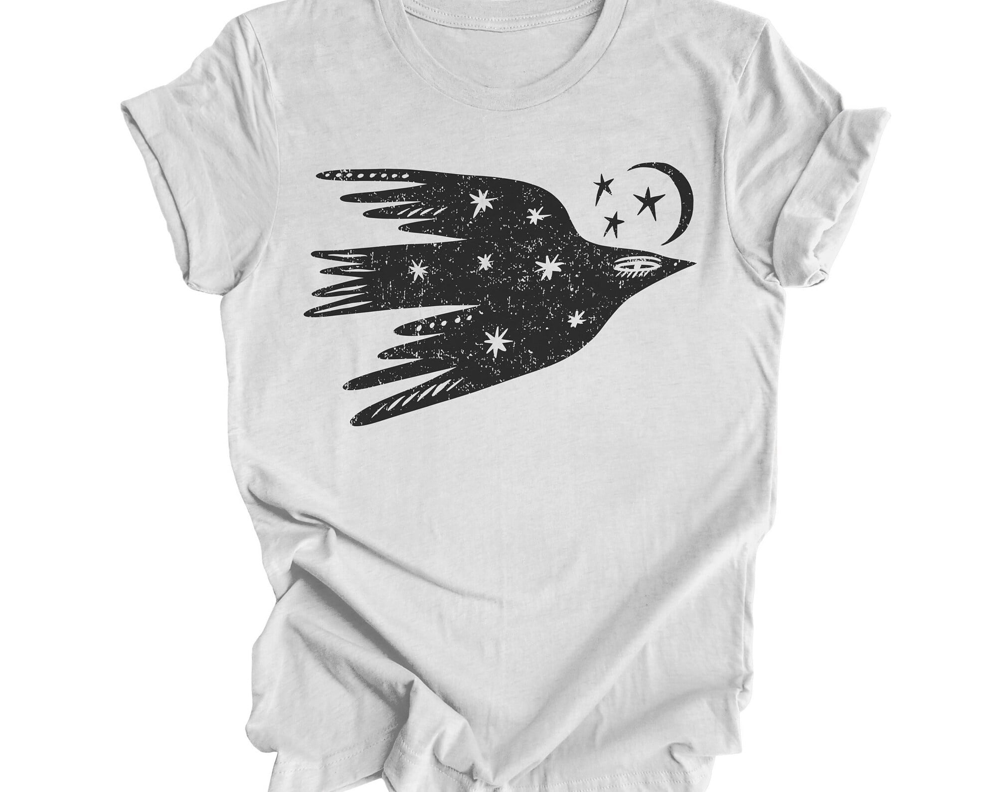 Bird Tshirt Scandinavian Bird Shirt Folk Art Bird Graphic Tee Scandi ...