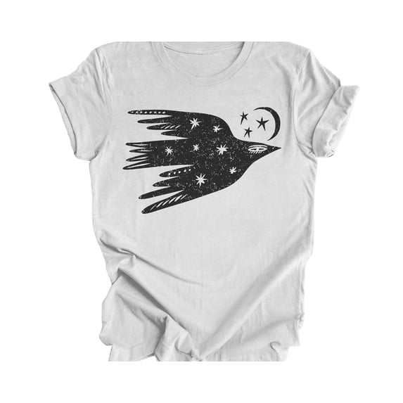 Bird Tshirt Scandinavian Bird Shirt Folk Art Bird Graphic Tee Scandi ...
