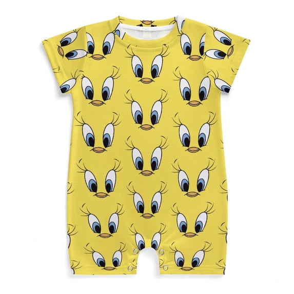 Bird-Tweety Baby One-Piece Rompers Summer Short Sleeve Outfit Clothing ...