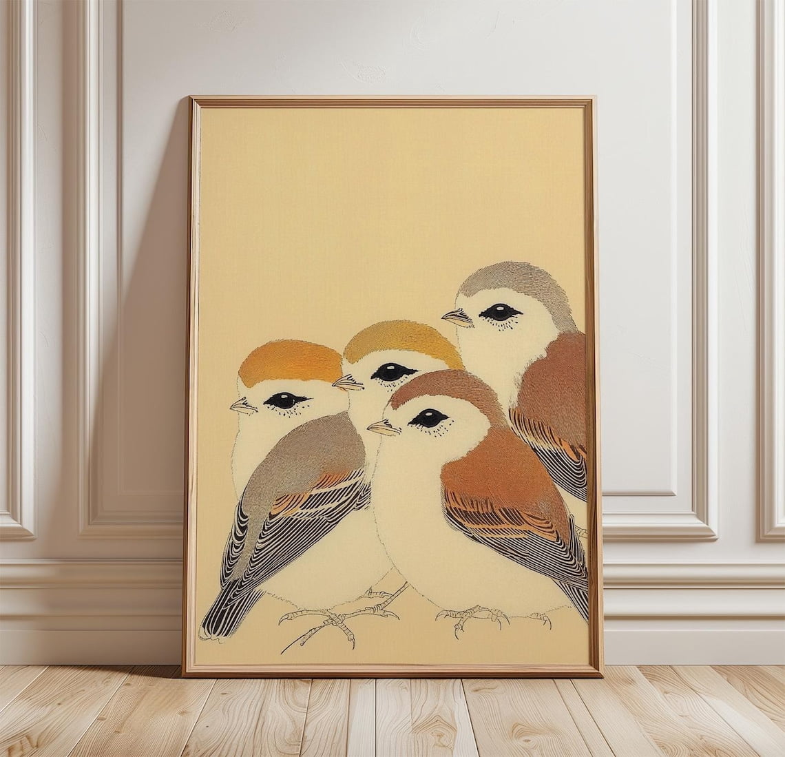 Bird Vintage Animal Minimalist Illustration Neutral Nature Scandinavian ...