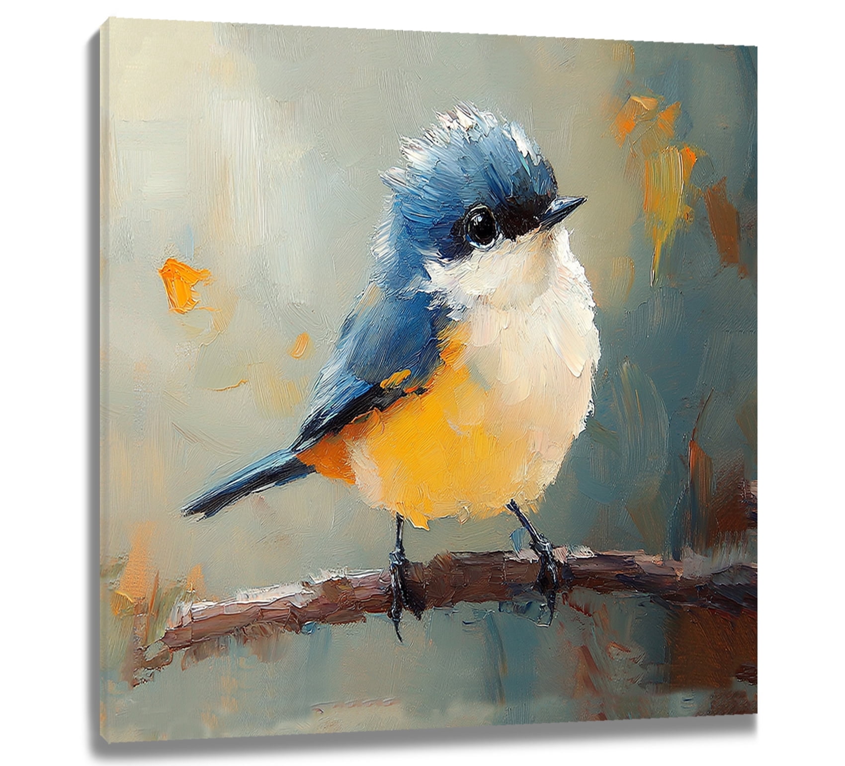 Bird Wall Art Blue Bird Canvas Wall Art Modern oil Pictures Print ...