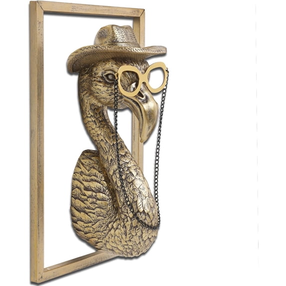 Bird Wall Art Decoration Sculpture(Flamingo,Gift Metal Frame ...