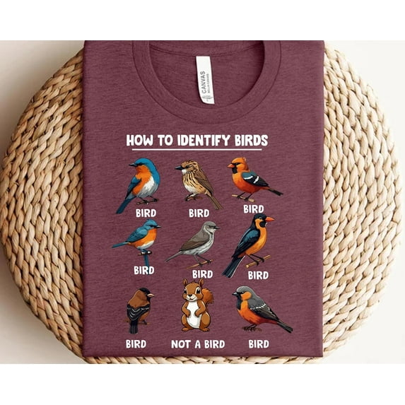 Bird Watching : How to Identify Birds, Chipmunk Design ( TSHIRT All ...