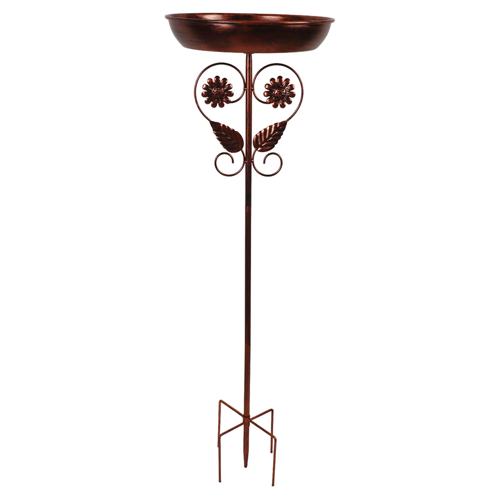 Bird Water Bowl Feeder Station Garden Stake Easy Install with Stable 5 ...