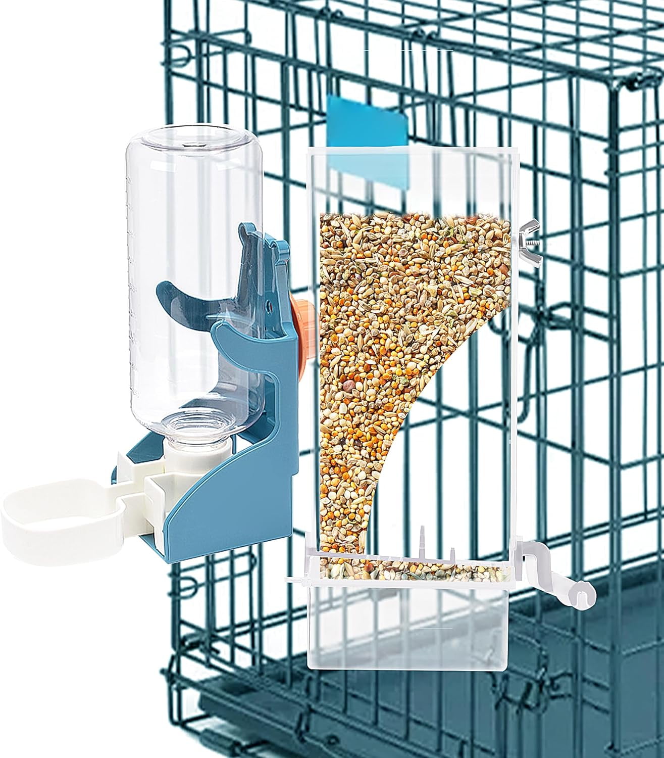 Bird Water Dispenser, Automatic Bird Feeder for Cage, No Mess Bird ...