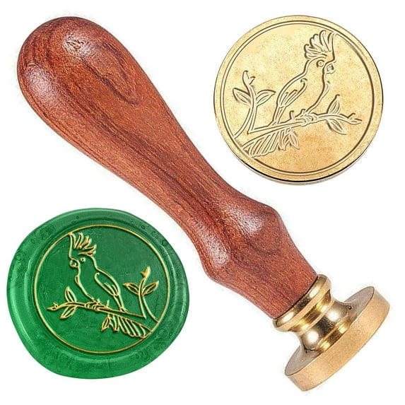 Bird Wax Sealing Stamp 1" Brass Wax Seal Stamp Head with Wooden Handle ...