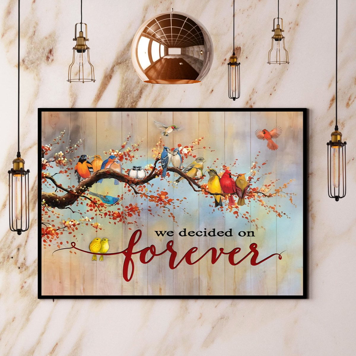 Bird We Decided On Forever Paper Poster No Frame Matte Wall Art Decor ...