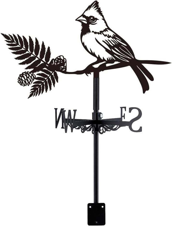Bird Weather Vane DIY for Roof Northern Cardinal Metal Weathervane Bird ...