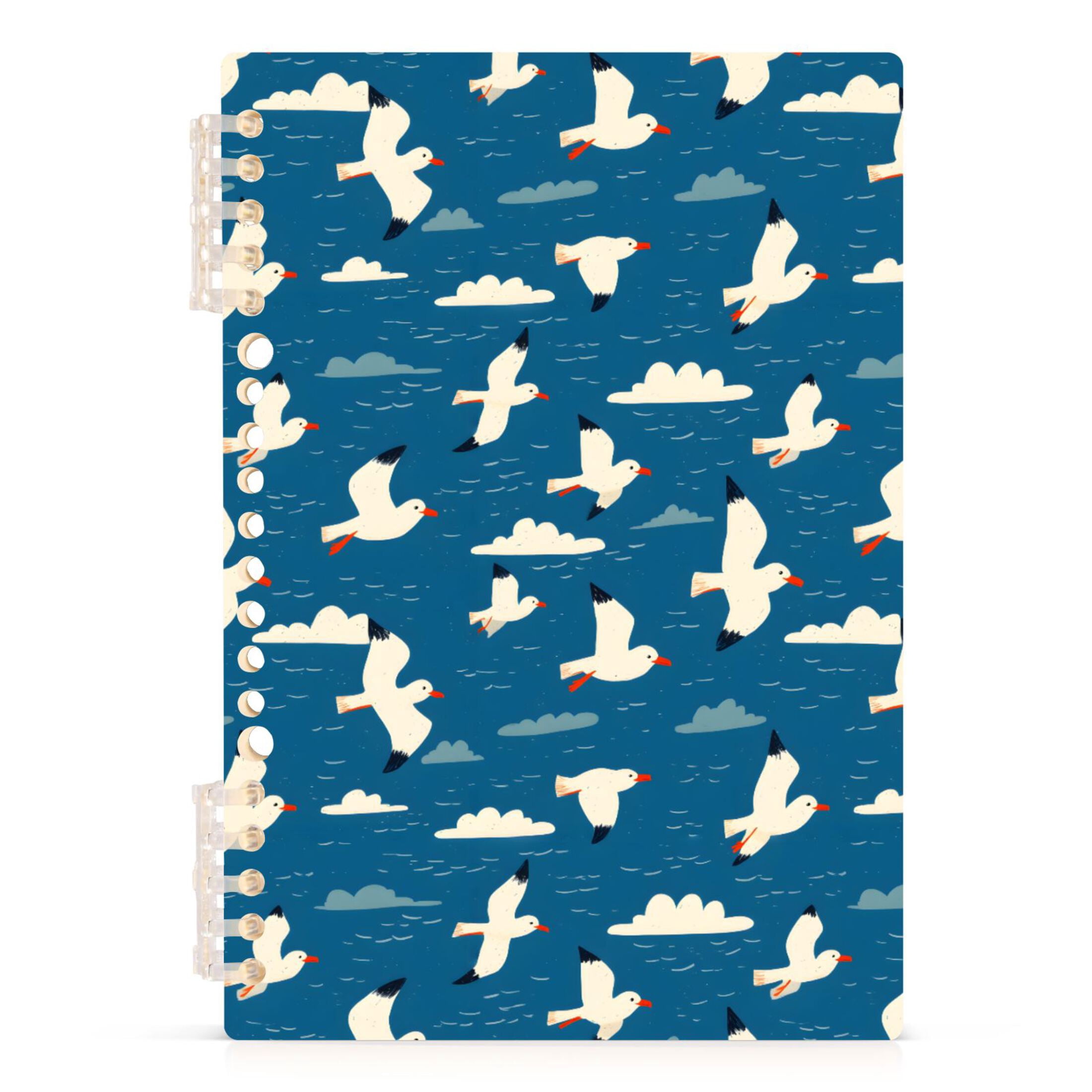 Bird White Cloud A5 Notebook Refillable 60 Sheets Detachable Ring ...