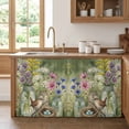 Bird Wildflowers Cabinet Curtains for Kitchen 32"W x 55"L, Glass Jars ...