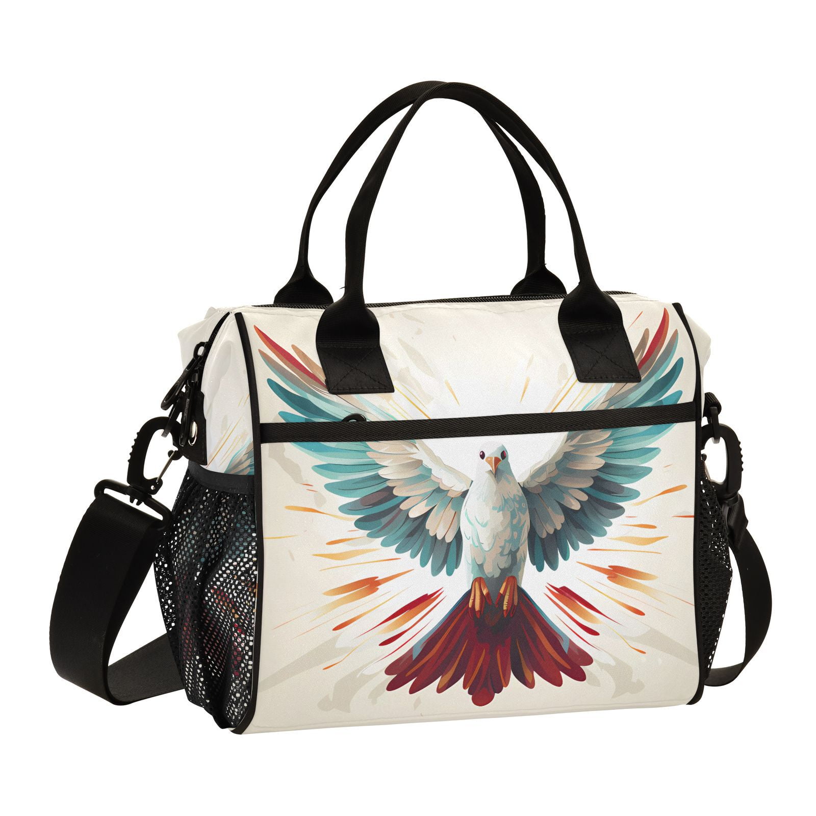 Bird Wings Feathers Cooler Bag Lunch Bag Soft Cooler Cooling Tote ...