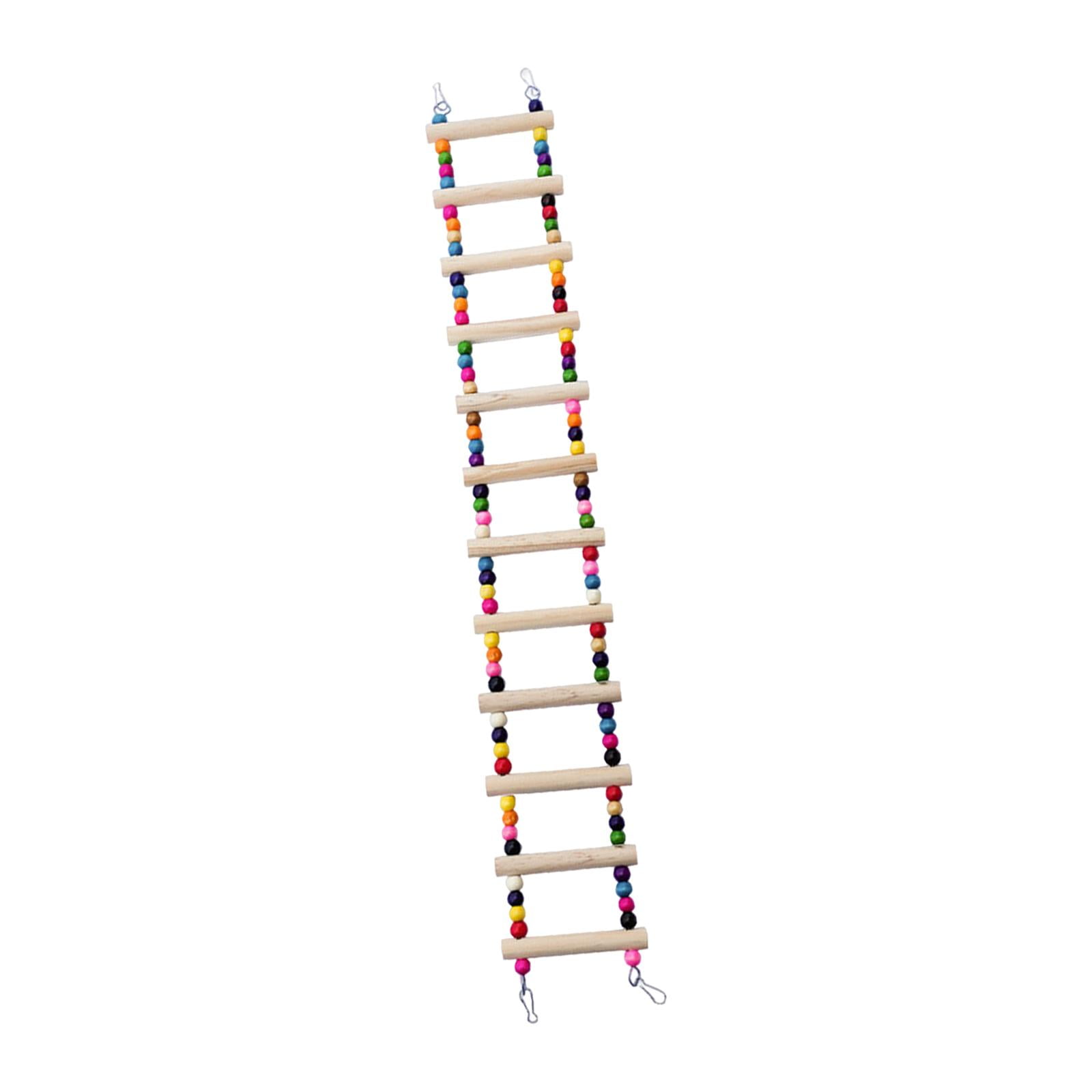 Bird Wooden Ladder Toy, Wood Stand Parrot Chew Toy, Grinding Claws Bird ...