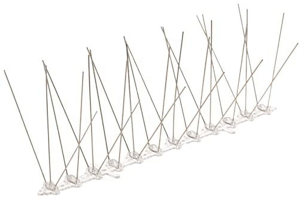 Bird-X Stainless Steel Spikes Kit, 6-inch Regular Wide Spikes, Bird Spikes for Pigeons and Other ...