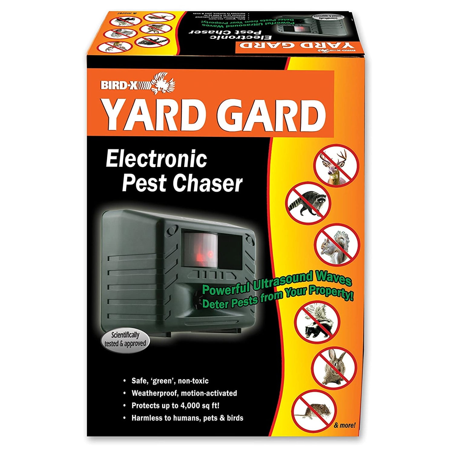 Bird-X Yard Guard Outdoor Sonic Repellent Device, Keeps Squirrels Away ...