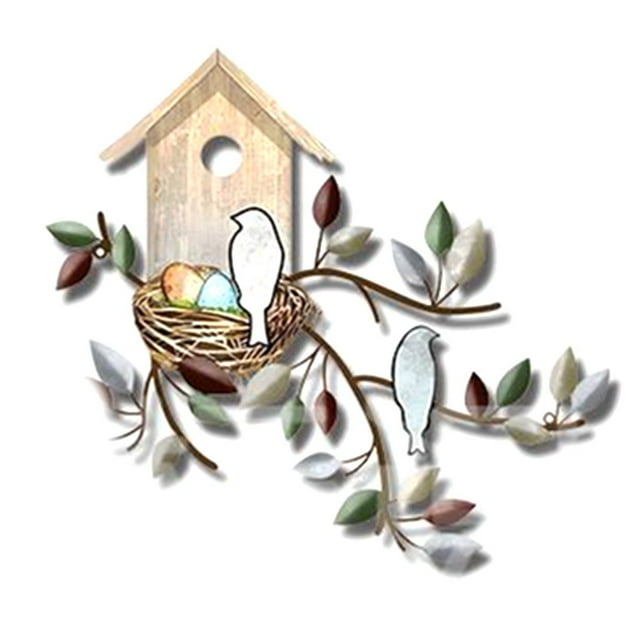 Bird Decoration Pendant Metal Bird Wall Decoration For Indoor And Outdoor Garden