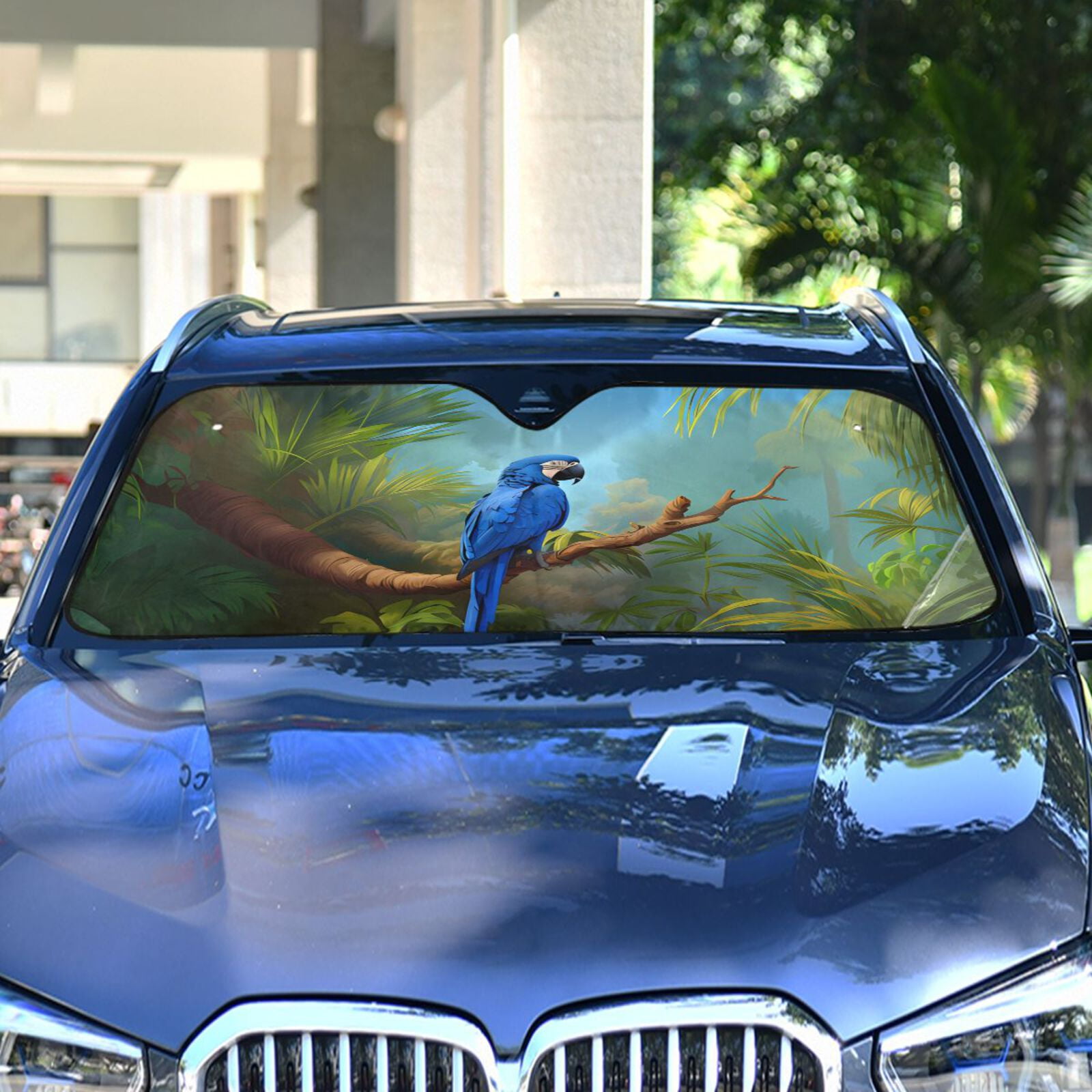 Bird in Branch Trees Forest Automotive Front Car Windshield Sun Shade ...