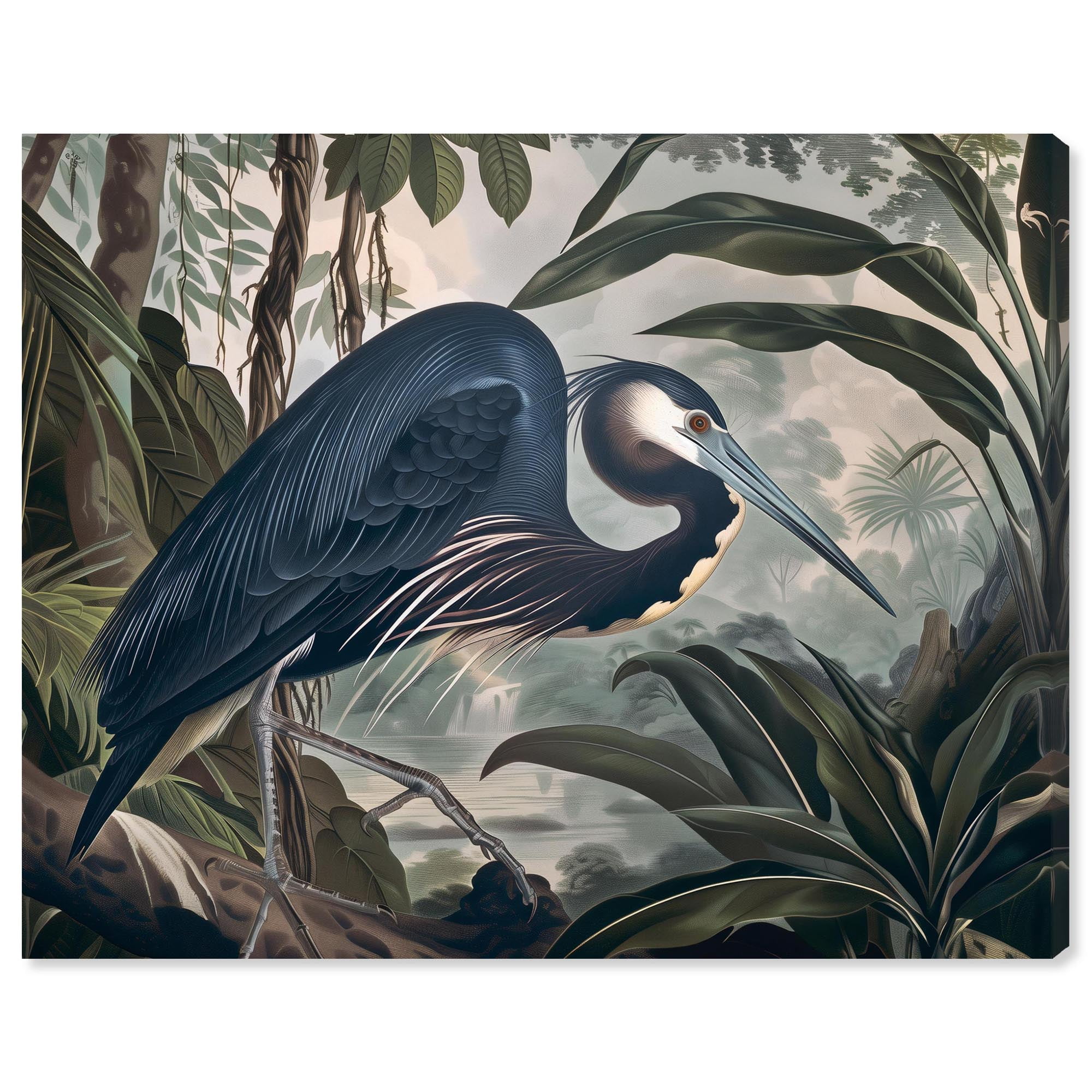 Bird in Fauna II Canvas Print Landscape Art by Art Remedy, Gallery ...