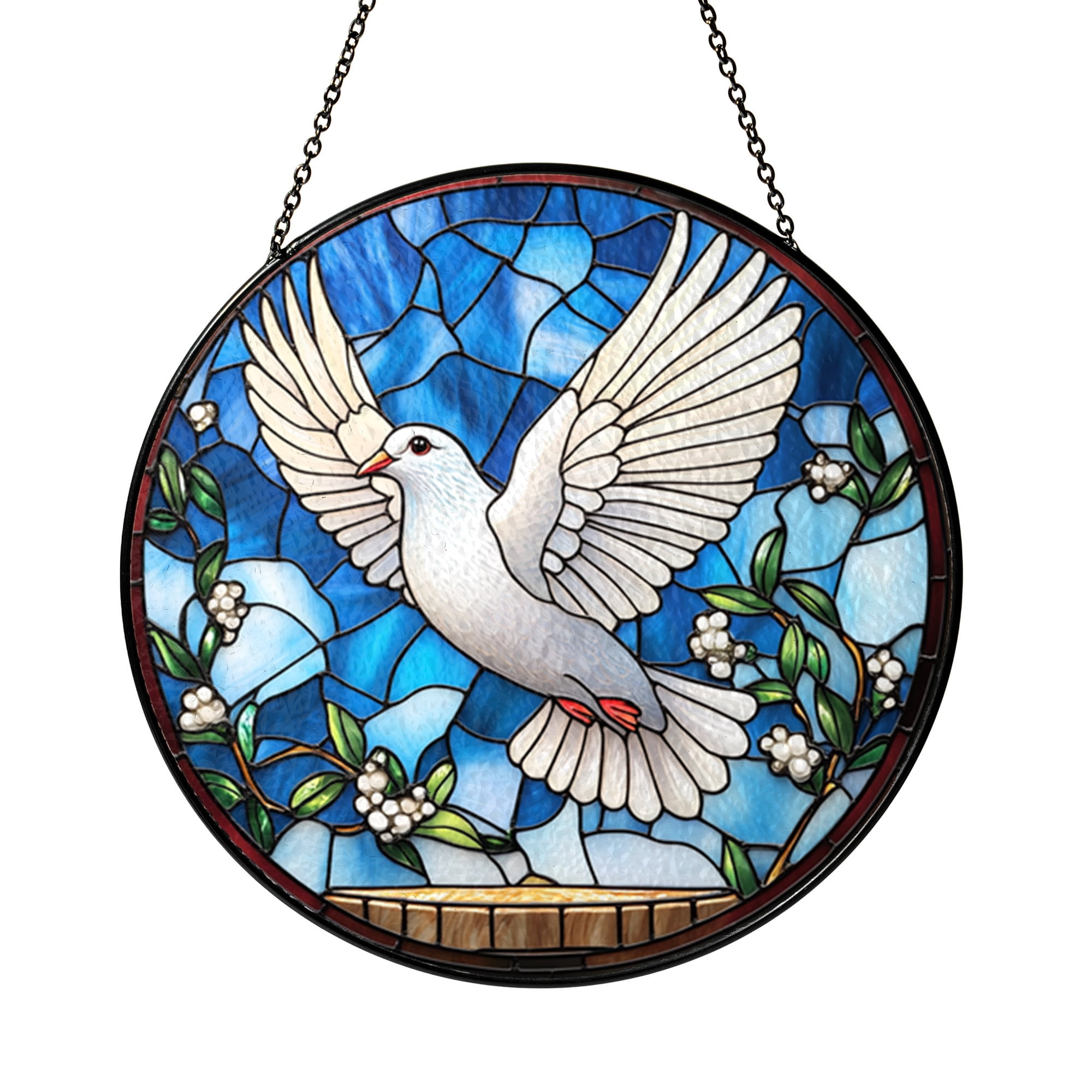 Bird in Flight Window Decor in Stained Glass Style - Walmart.com