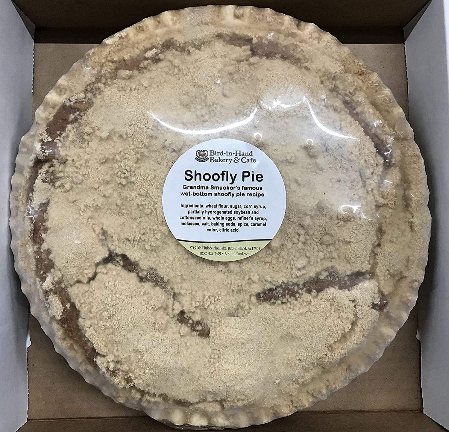 Bird-in-Hand Smucker Bakery Homemade, Wet-Bottom 10" Shoofly Pie ...