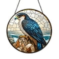 Bird of Prey Stained Glass Style Suncatcher – Scenic Cliff Window Art ...
