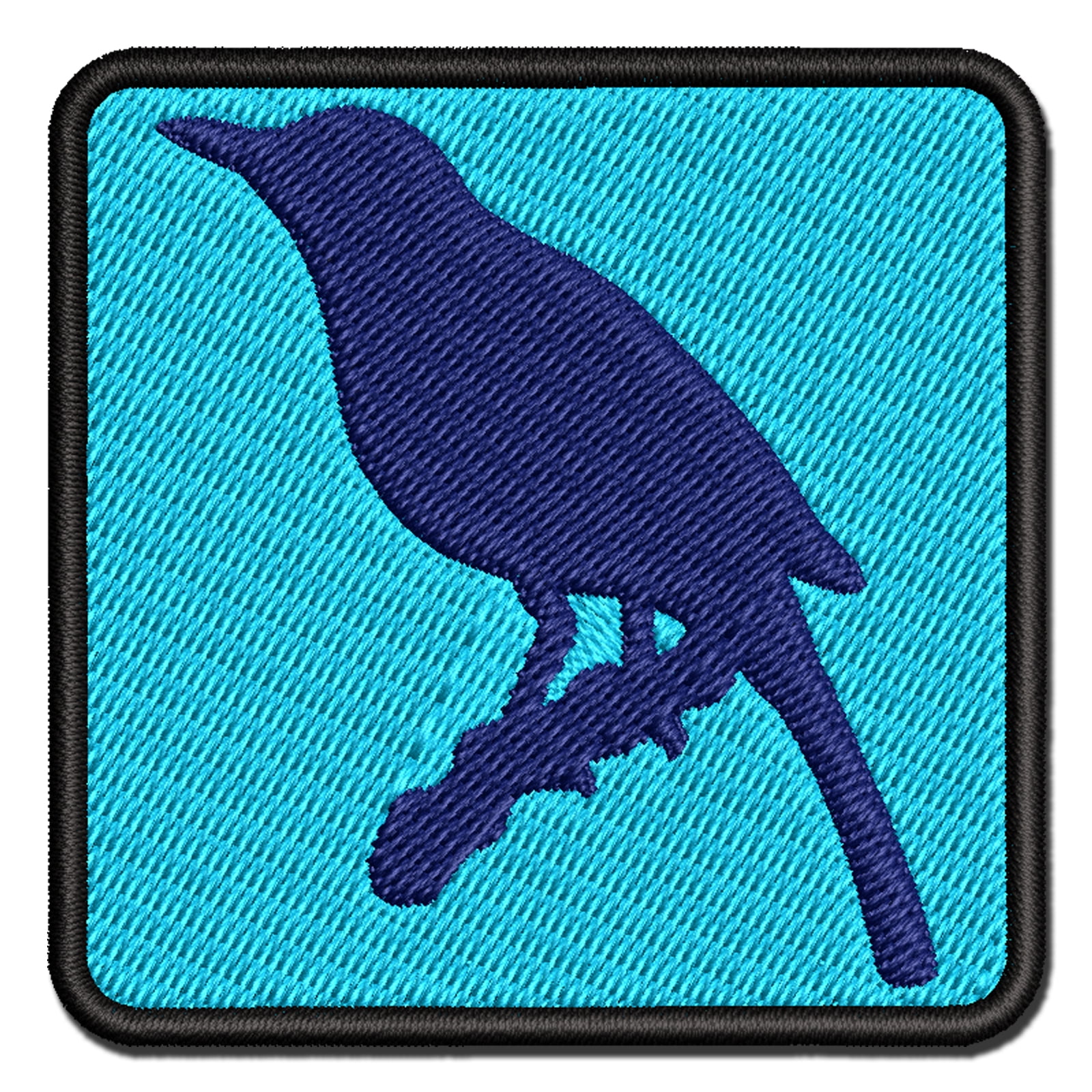 Bird on Branch Solid Applique Multi-Color Embroidered Hook & Loop Patch ...