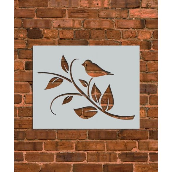Bird Tree Stencil