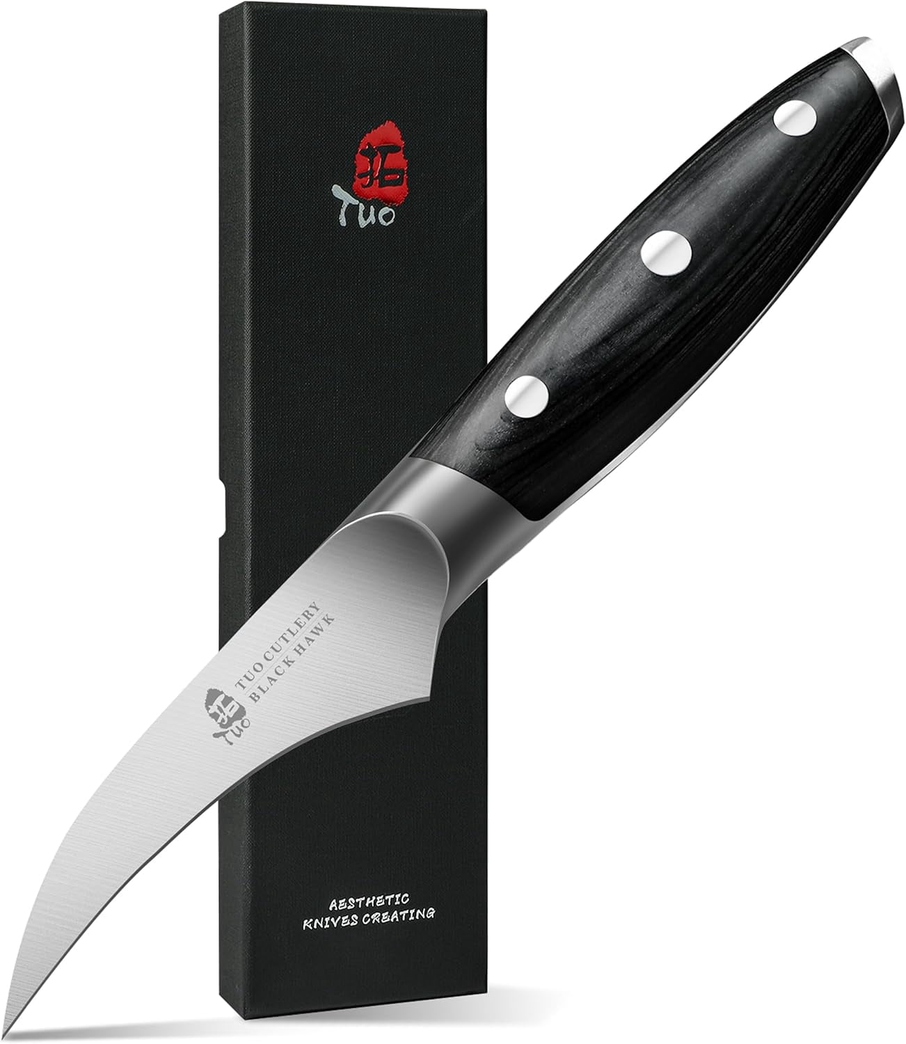 Bird's Beak Paring Knife, 2.75 inch Sharp Tourne Knife with Ergonomic ...