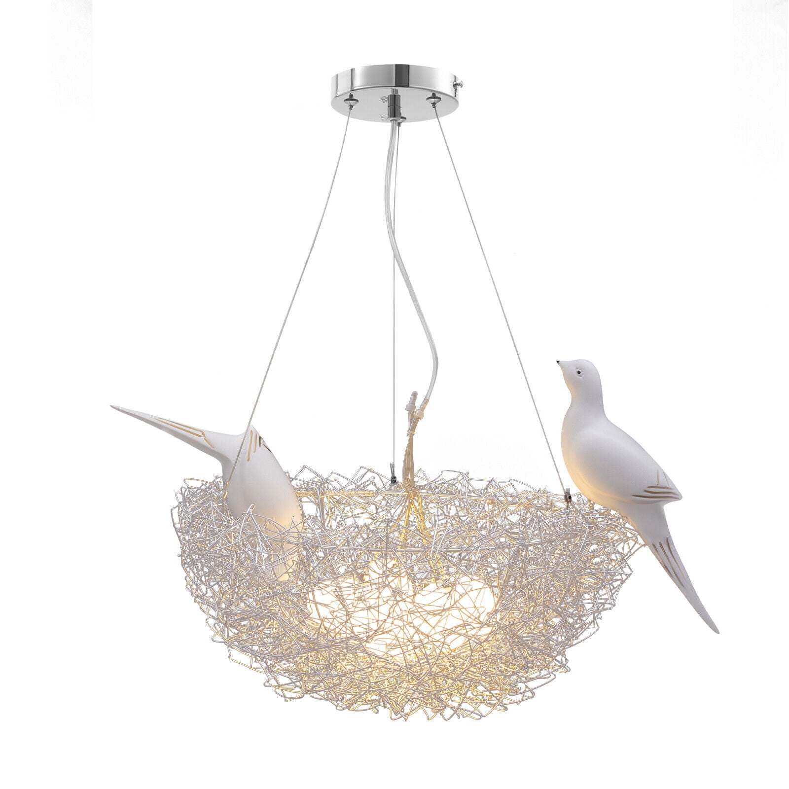 Bird's Nest Chandelier Pendant Light 5 LED Bulbs Ceiling Hanging Light ...