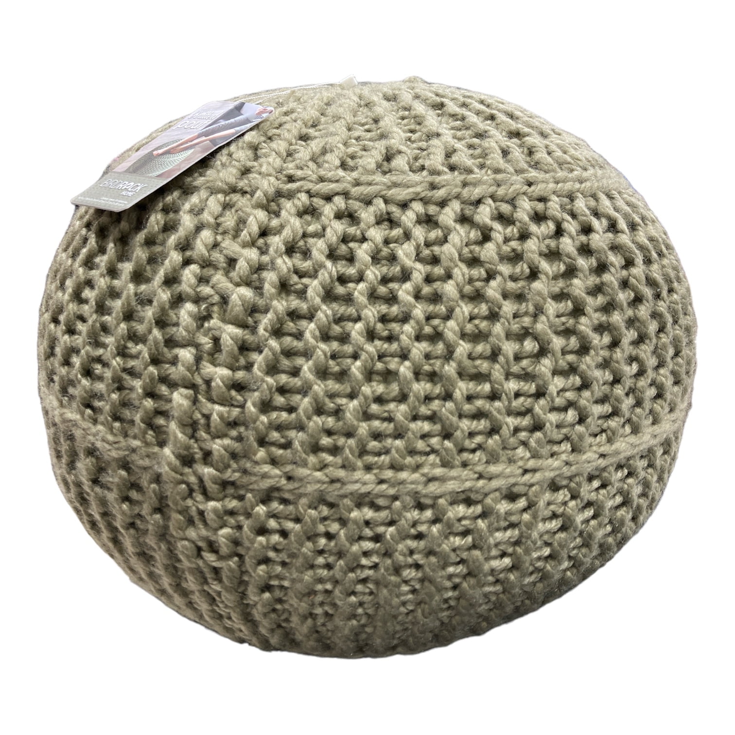 BirdRock Home Hand-Knitted Lightweight Pouf, Olive Green - Walmart.com